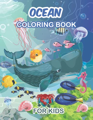 Ocean Coloring Book For Kids: Underwater Sea Animals Coloring Book. by ...