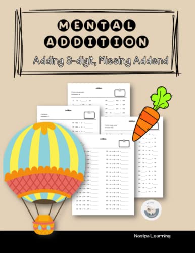 Mental Addition Adding 3-Digit, Missing Addend: Math Center Practice ...