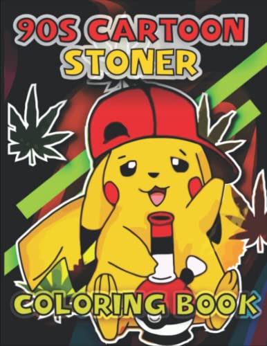 90's Cartoon Stoner Coloring Book: 90s Cartoon Trippy Psychedelic ...