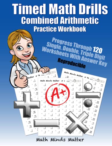 Timed Math Drills Combined Arithmetic Practice Workbook: Progress ...