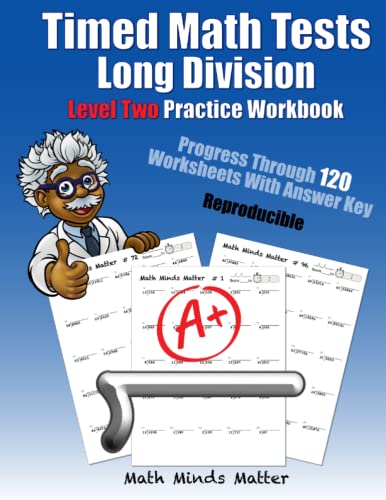 Timed Math Tests Long Division Level Two Practice Workbook: Progress ...