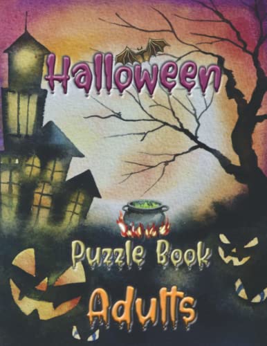 Halloween Puzzle Book | Adults: Halloween Activity Book | Brain ...