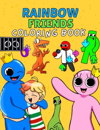 Rainbow Friends Coloring Book: A Coloring Book For Adults and Kids ...