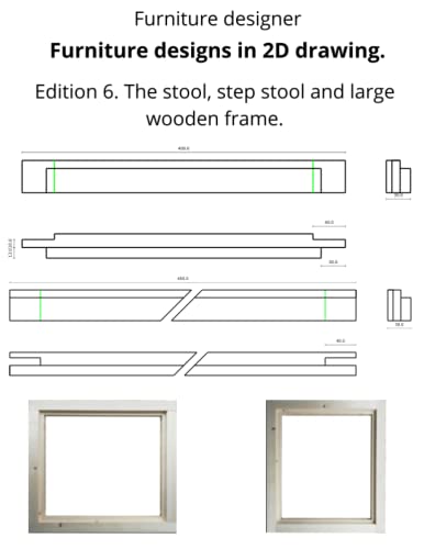 Furniture designs in 2D drawing.: Edition 6. The stool, step stool and ...