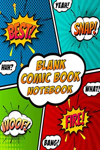 Blank Comic Book Notebook: Create Own Comic Book Strip for Drawing ...
