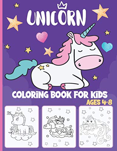 Unicorn Coloring Book For Kids Ages 4-8: Unicorn Coloring Books for ...
