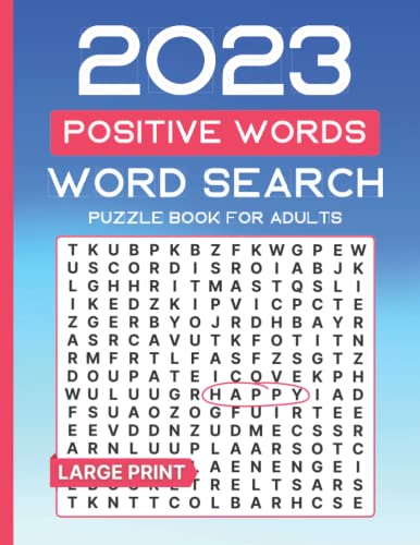 2023 Positive Word Search Puzzle Book for Adults: Large Print Word ...
