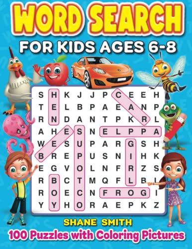 Word Search for Kids Ages 6-8: 100 Word Search Puzzles for Fun and ...
