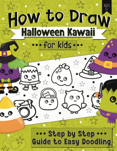 How to Draw Halloween Kawaii for Kids: A Simple Step by Step Guide to ...