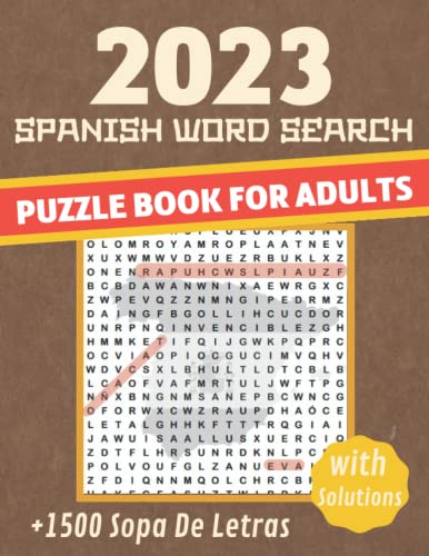 Spanish Word Search Puzzle Book for Adults Large Print: Spanish Word ...