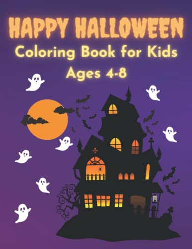 Happy Halloween Coloring Book: Cute Coloring Pages of Pumpkins, Cats ...