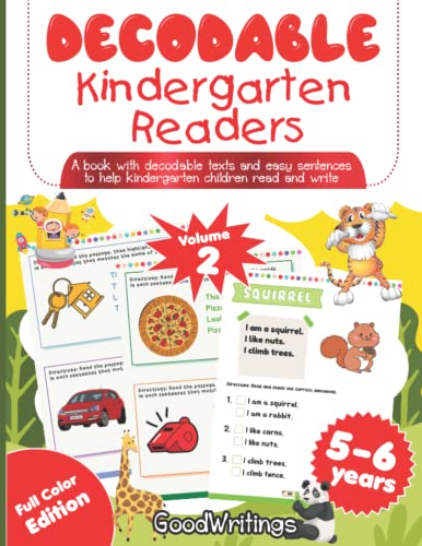 Decodable Kindergarten Readers. A book with decodable texts and easy ...