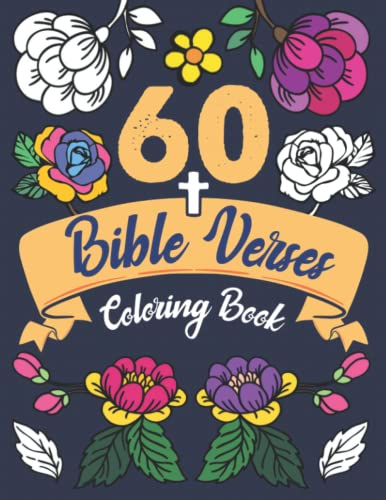 60 Bible Verses Coloring Book: Bible Verses With Stress Relieving ...