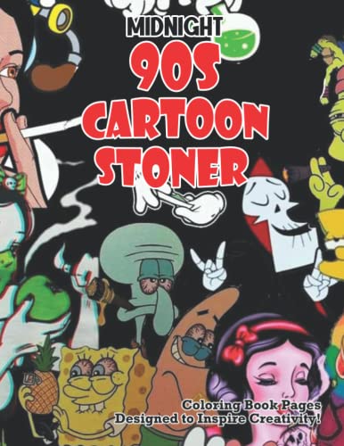 Midnight 90s Cartoon Stoner Coloring Book Pages Designed To Inspire ...