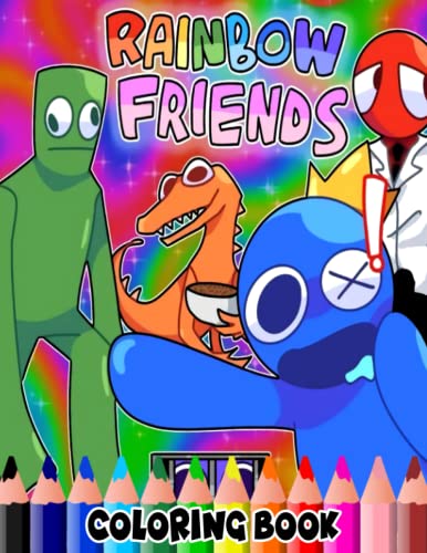 Rainbow Friends Coloring Book: Rainbow Friends Coloring Book With Over ...
