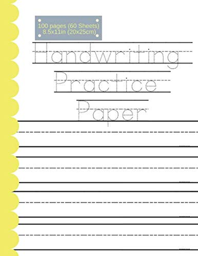 Handwriting Practice Paper: : Blank Lined Notebook For Kids from ...