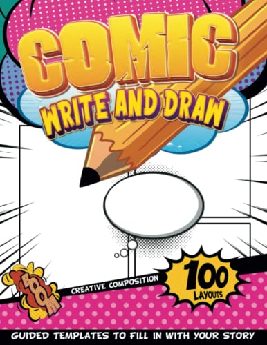 Daily Drawing Journal For Comics Making: Comic Book Album Sketch Book ...