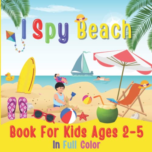 I Spy Beach Book For Kids Ages 2-5: A Fun Summer Guessing Game Picture ...