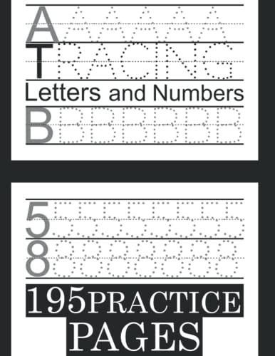 Tracing Letters and Numbers : 195 Practice Pages: Learning To Write ...