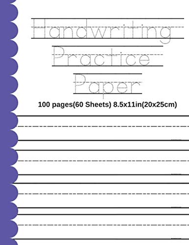 Handwriting Practice Paper: : Blank Lined Notebook For Kids from ...