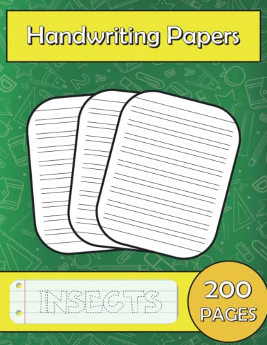 Handwriting Papers: 70 Blank handwriting practice paper with dotted ...