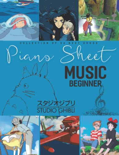 Studio Ghibli Piano Sheet Music Beginner: 54 Songs For Piano. by ...