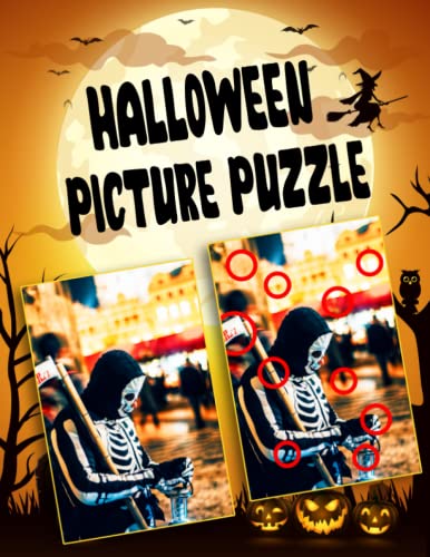 Halloween Picture Puzzle, Spot the difference Halloween activity book ...