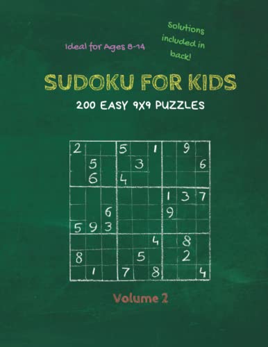Sudoku Book for Kids Ages 8 and Up with Solutions: 200 Easy 9x9 Sudoku ...