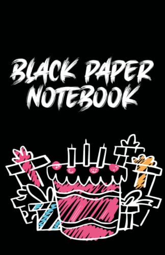Black Paper Notebook With Lined Pages, Black Paper Sketchbook, And ...