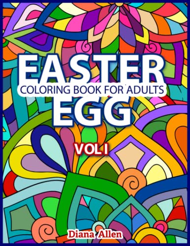 Easter Egg Adult Coloring Book: Beautiful 65 Unique Easter Egg Designs ...