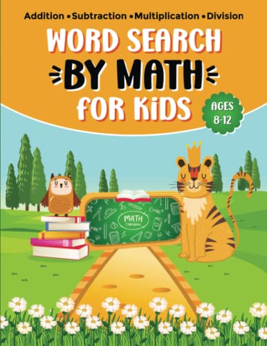 Word Search by Math Workbook for Kids Ages 8-12: Large Print Word ...