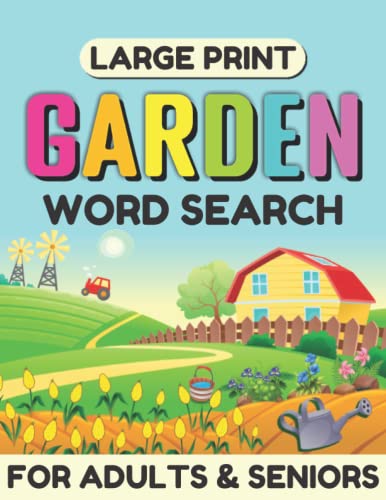 Garden Large Print Word Search Book for Adults and Seniors: Gardening ...