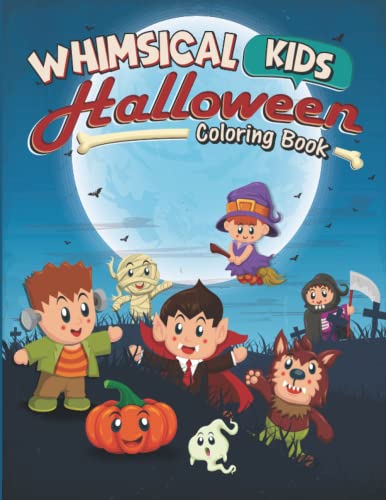 Whimsical Halloween Coloring Book: Halloween Coloring Book, Easy to ...
