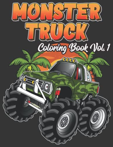 Monster Truck Coloring Book: High Quality Monster Truck Coloring Book ...