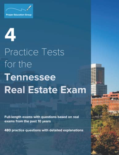 4 Practice Tests for the Tennessee Real Estate Exam: 480 Practice ...
