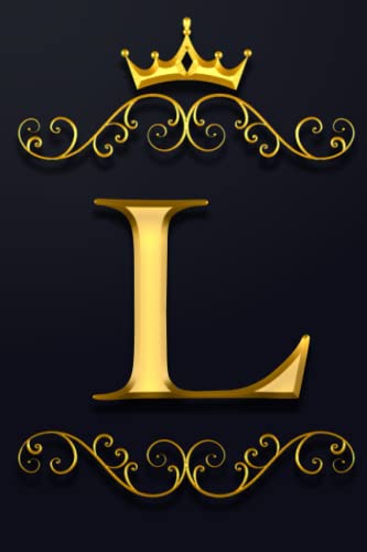 lettre L bloc note monogramme alphabet doré avec initiales: style de ...
