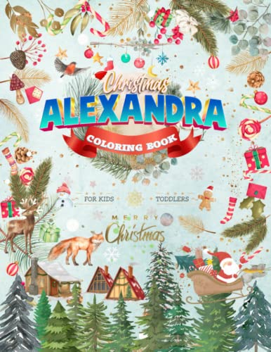 Alexandra Christmas Coloring Book: Personalized Initial First Name ...