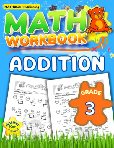 MathBear: Math Workbook Grade 3: Addition: 3rd Grade Multi Digit ...