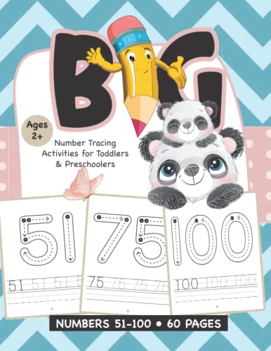BIG Number Tracing Activities for Toddlers and Preschoolers, Numbers 51 ...