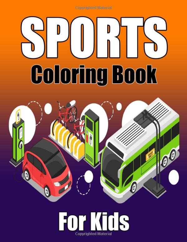 Sports Coloring Book for kids: Sports Coloring Book For Boys, Easy and ...