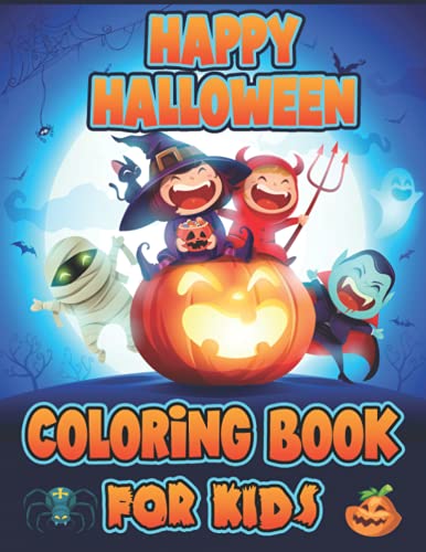 Happy Halloween Coloring Book for Kids: Happy Halloween Colouring Pages ...