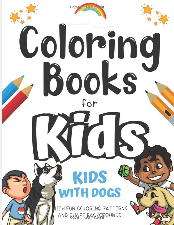 Coloring Books For Kids With Dogs With Fun Coloring Patterns And Shape ...