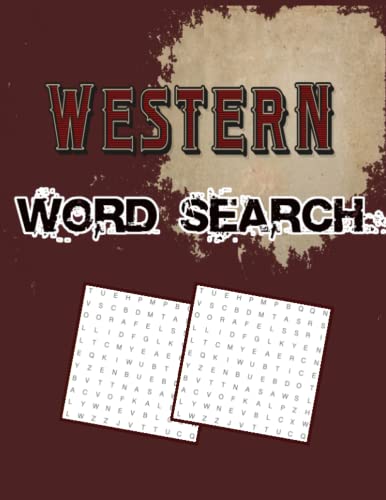 Western word search for adults:puzzle book, Western word find book ...