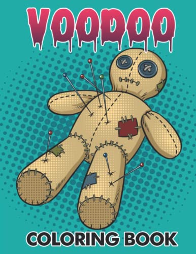 Voodoo Coloring Book: Halloween Dolls Coloring Pages With Vivid ...