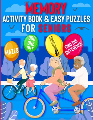 Memory Activity Book & Easy Puzzles for Seniors: Relaxing ...