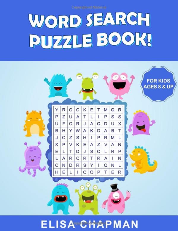 Word Search Puzzle Book: Puzzle Activity Book For Kids, Puzzles For ...