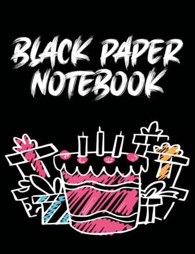 Black Paper Notebook With Lined Pages, Black Paper Sketchbook, And ...