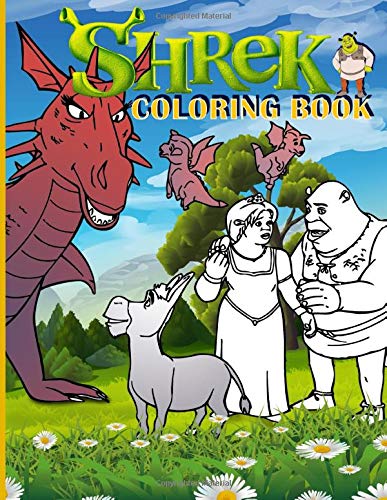 Shrek Coloring Book: Shrek Stress Relieving Adult Coloring Books For ...