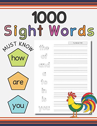 1000 Sight words: Tracing the most used words in reading and writing ...