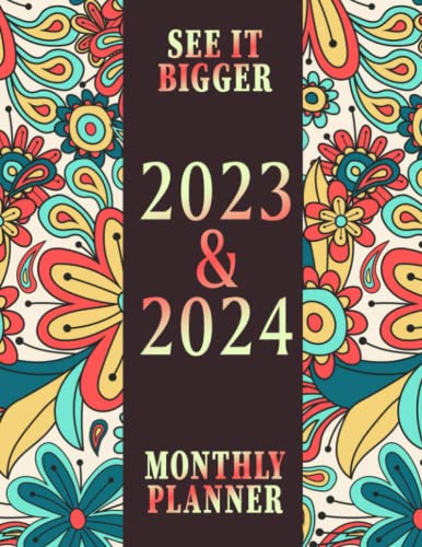 2023-2024 Two Years Monthly Planner: Large 2 Year Monthly Planner ...